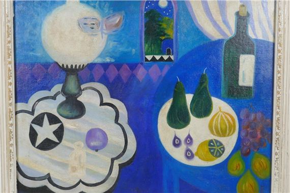 Mary Fedden | blue still life | MutualArt