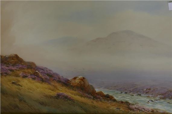 J. MacDonald | moorland landscape with stream | MutualArt