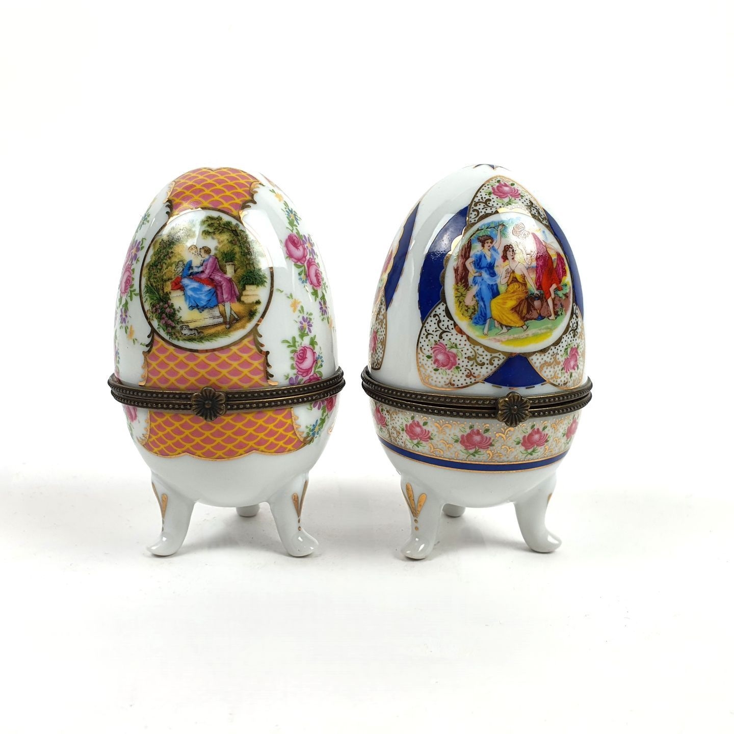 Limoges School,17th Century | LIMOGES. Reunion of two small porcelain ...