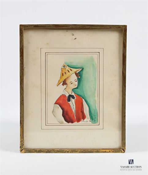 Claude Tabet | Young man with yellow hat | MutualArt