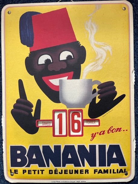 Hervé Morvan | BANANIA Cardboard poster advertising perpetual calendar ...