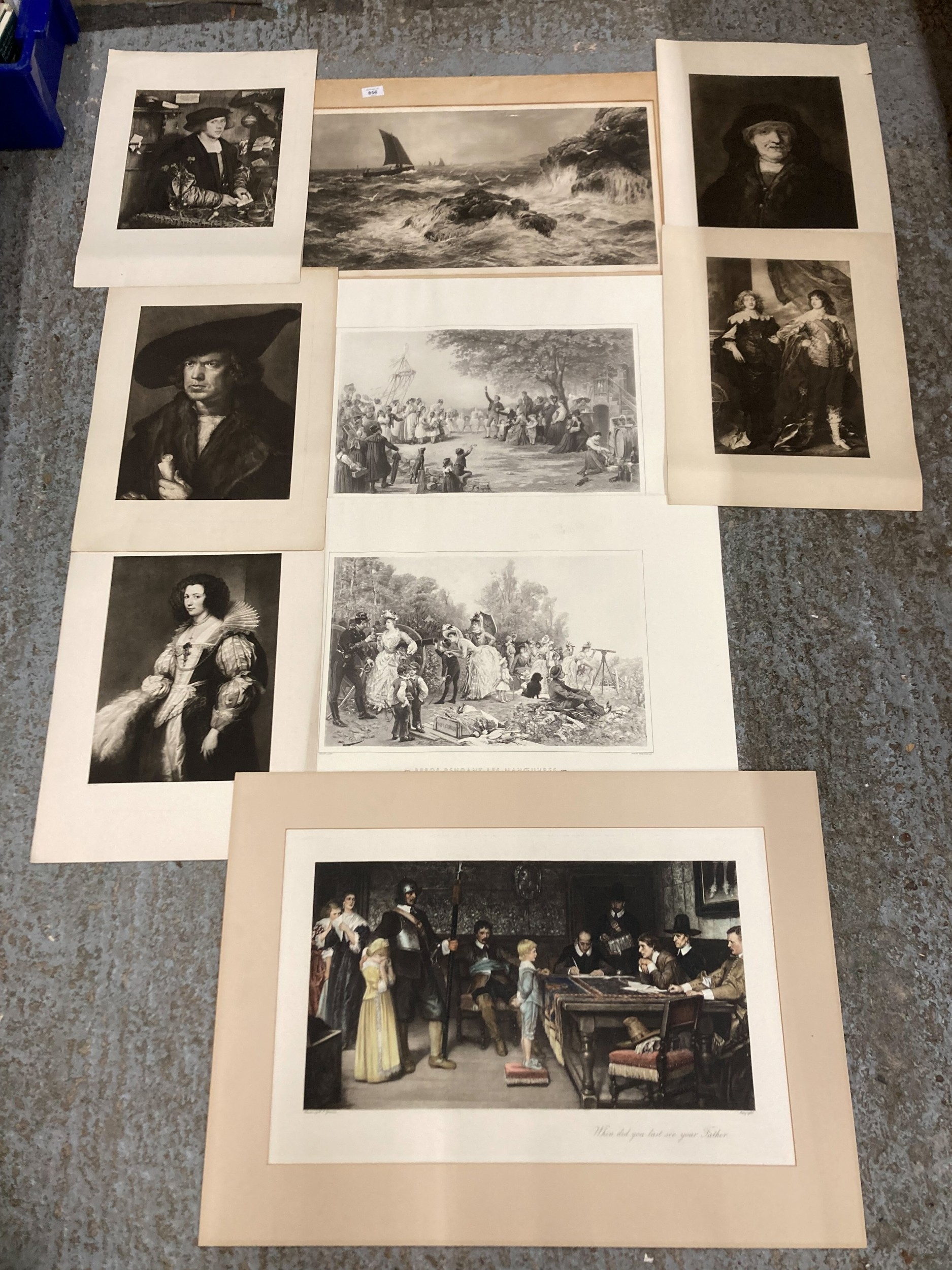 Large | A COLLECTION OF NINE LARGE VINTAGE PRINTS | MutualArt