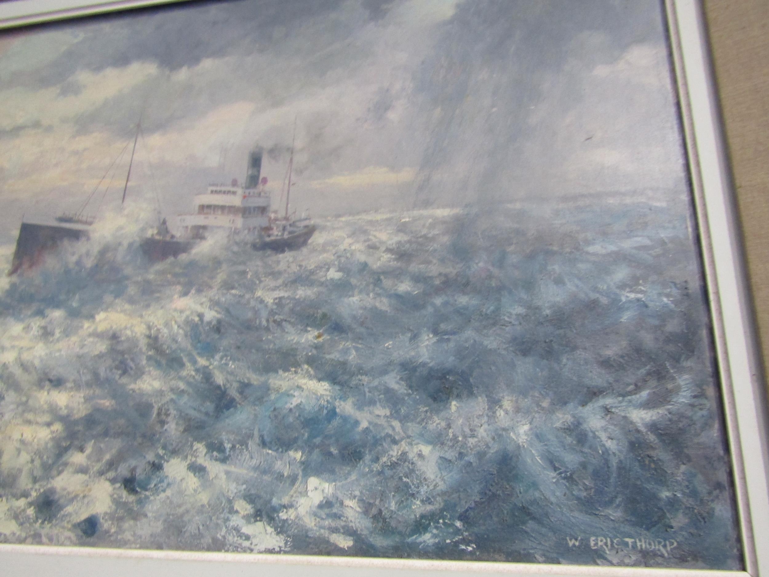 William Eric Thorp | ship in choppy waters | MutualArt