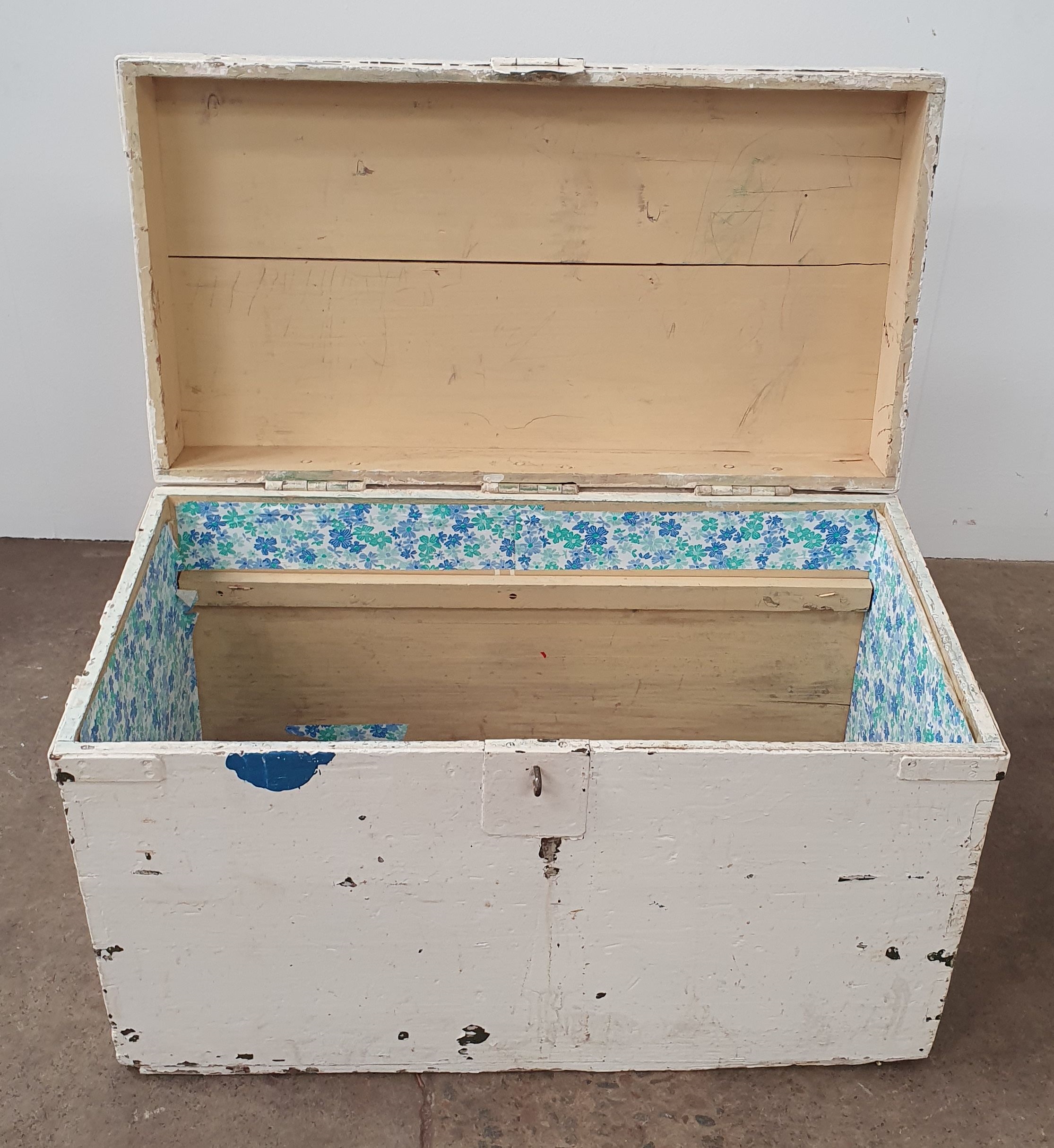 White | A WHITE TIMBER CHEST | MutualArt
