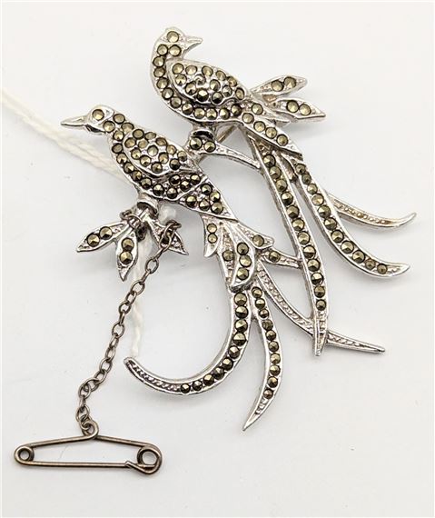 Silver | SILVER MARCASITE BROOCH | MutualArt