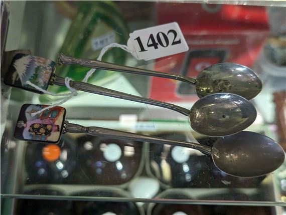 Silver | JAPANESE SILVER SOUVENIR SPOONS | MutualArt