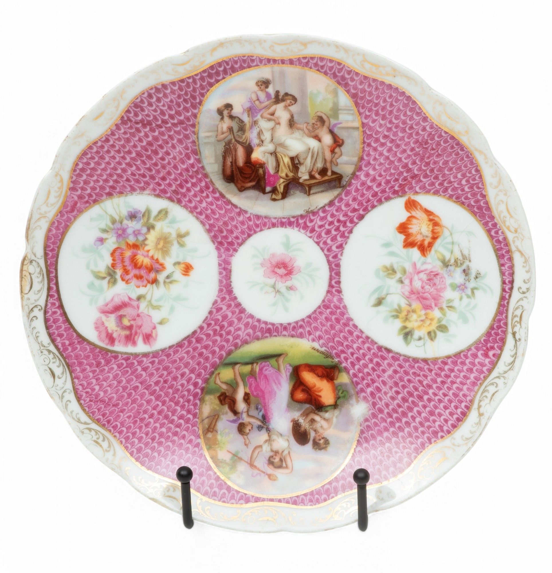 Paris | French Porcelain De-Paris Display Plate, Ca. 1900 Dia. 8.5 1.00 ...