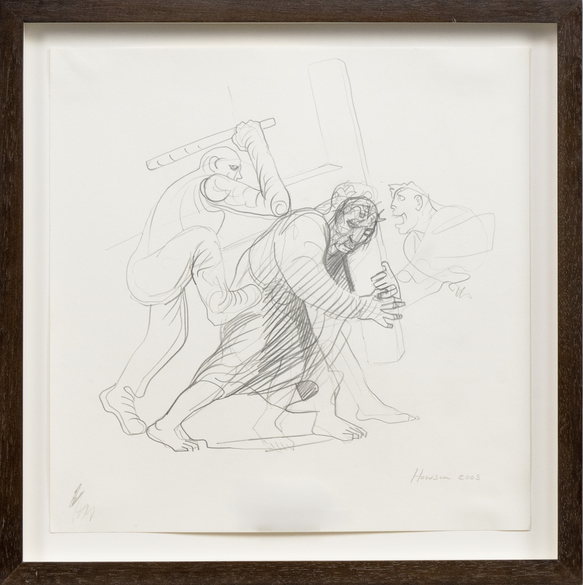 Peter Howson Obe | CHRIST DRAWING VI (2003) | MutualArt