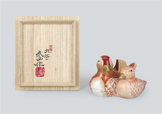 Buzan Fukushima | Kutani mandarin ducks shaped incense burner in ...