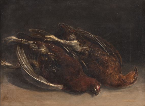 William Edward Webb | A brace of dead grouse (1856) | MutualArt