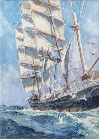 Claude Marks | Fully rigged sailing vessel | MutualArt