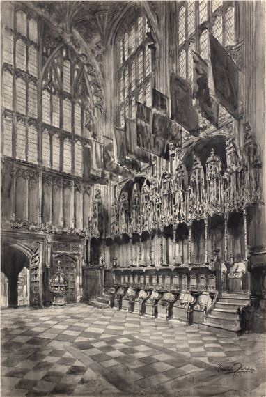 Hanslip Fletcher | Westminster Abbey interior (1902) | MutualArt