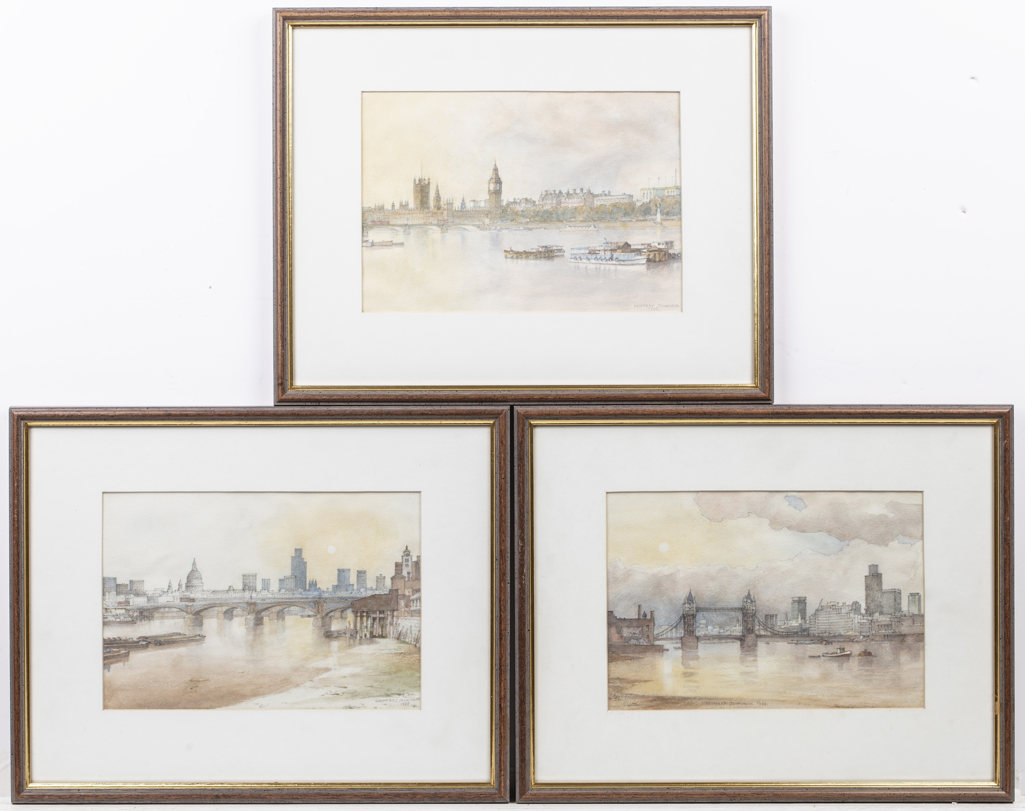 Geoffrey Jenkinson | Westminster from Jubilee Gardens (1988) | MutualArt
