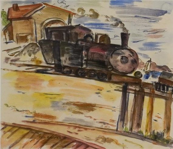 Henry Botkin | Speeding Train (1929) | MutualArt