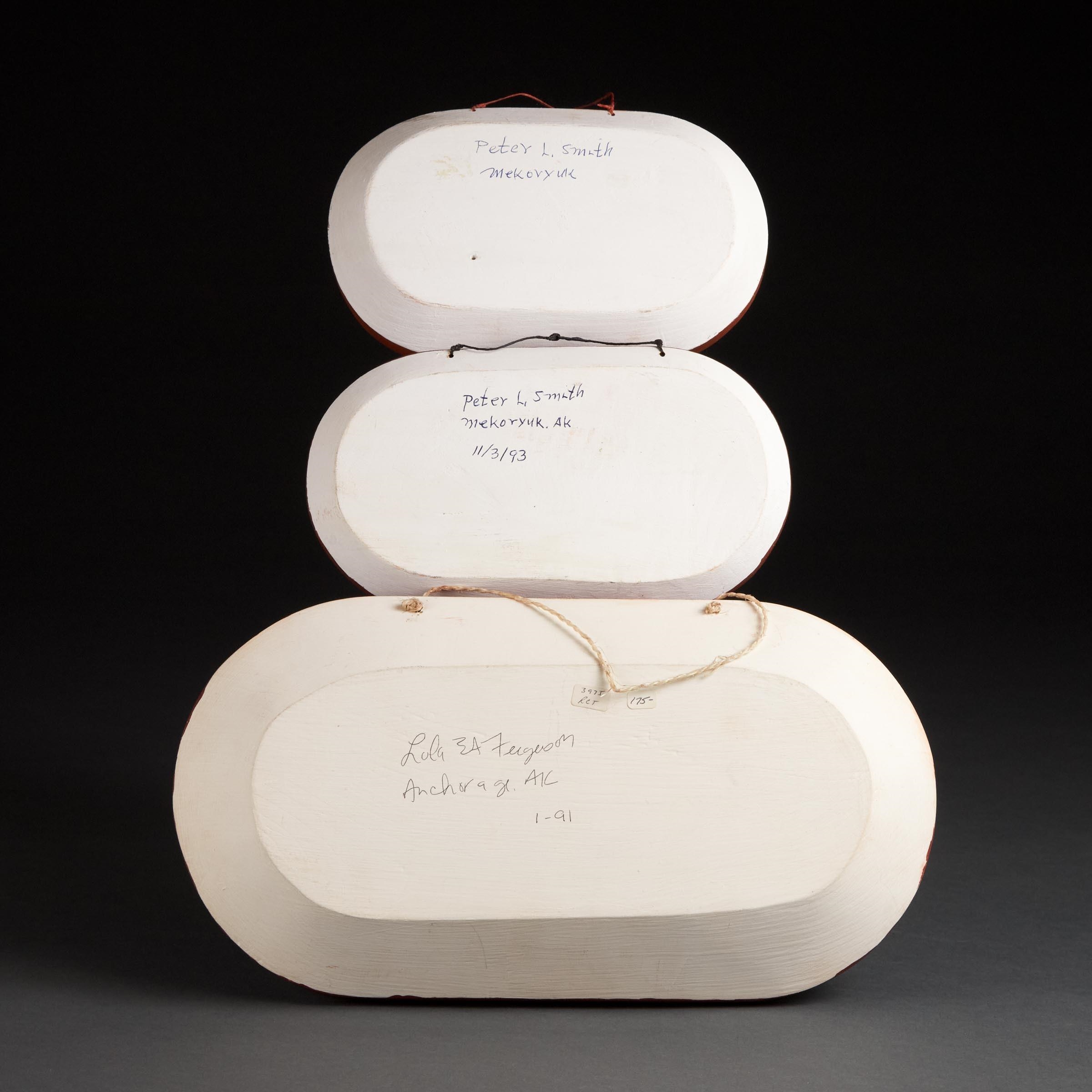 Lola Ferguson | POTLATCH DISH WITH FISH DESIGN, 1991; TWO PAINTED ...