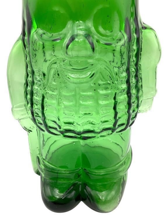 Green | Vintage Green Glass Lidded Peanut Jar | MutualArt