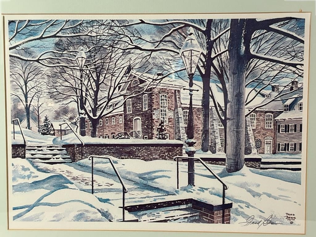 Fred Bees | Fred Bees ‘The Old Chapel’ Framed Print (1977) | MutualArt