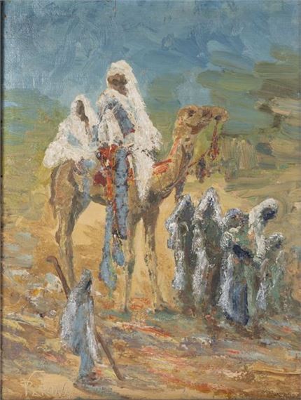 Lucien A. Perona | Bedouins in the desert | MutualArt
