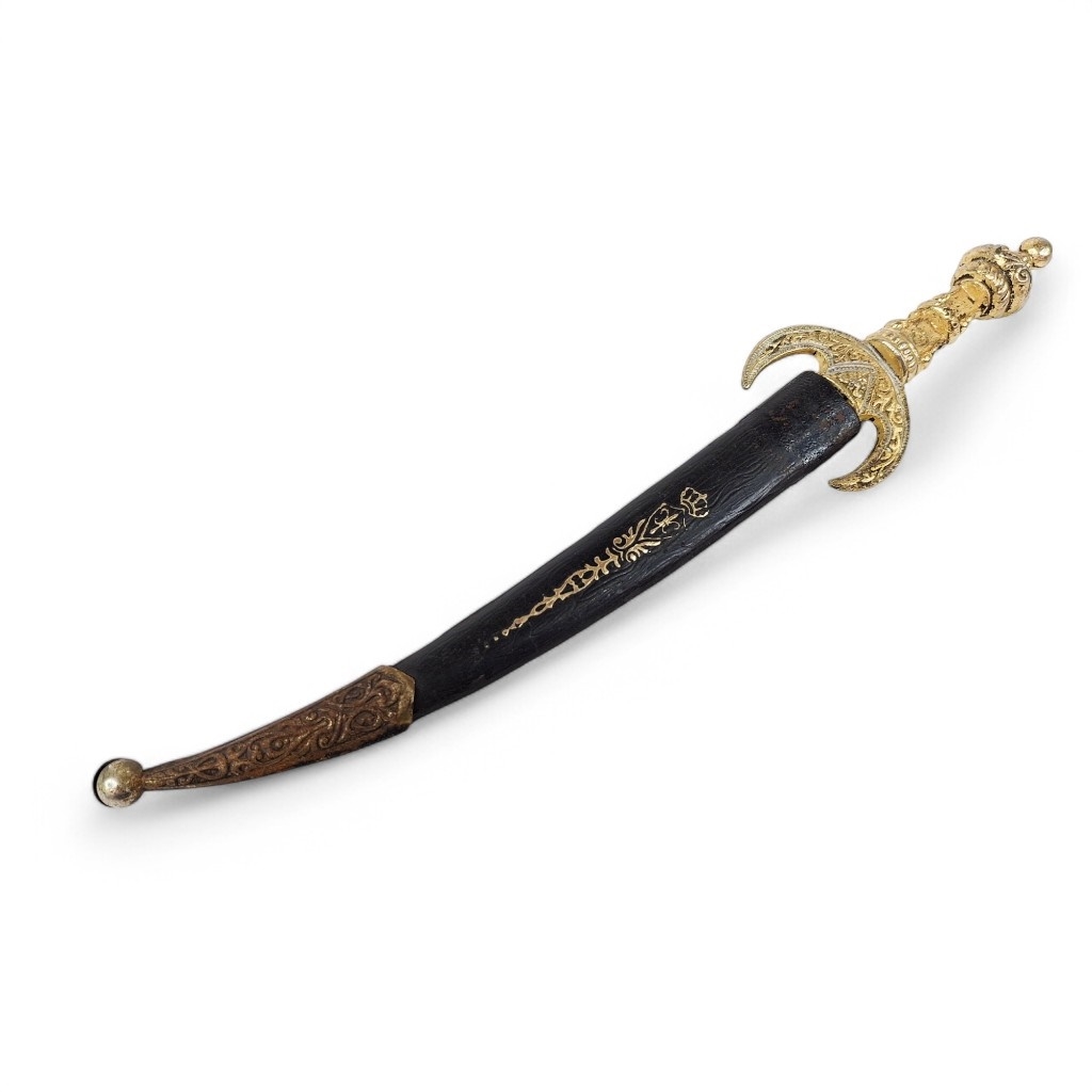 STEEL | VINTAGE STEEL MIDDLE EASTERN ARABIC DAGGER WITH ORNATE HANDLE ...