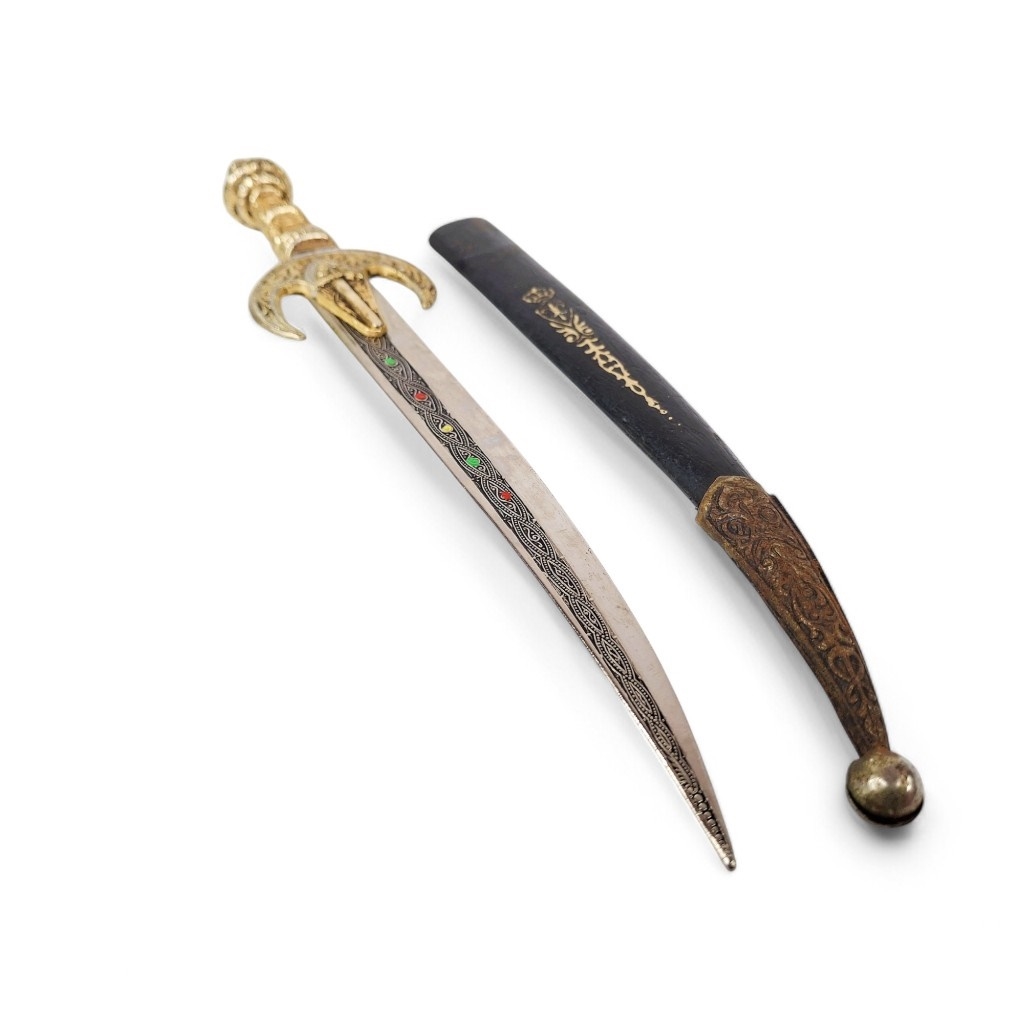 STEEL | VINTAGE STEEL MIDDLE EASTERN ARABIC DAGGER WITH ORNATE HANDLE ...