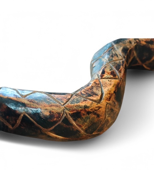 Snake | VINTAGE WOODEN FIGURINE OF A SNAKE | MutualArt