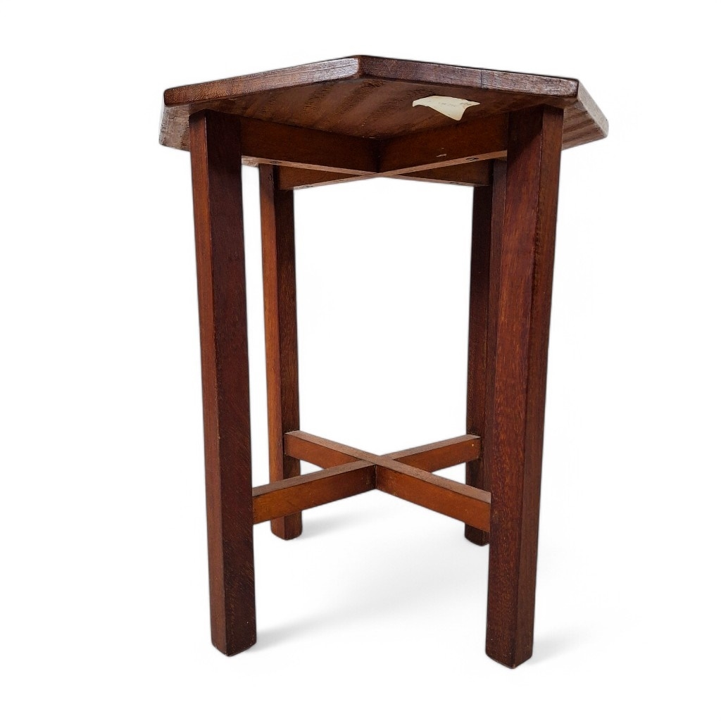 Block | ANTIQUE WOODEN ARTS AND CRAFTS OCTANGULAR MISSIONS LAMP TABLE ...