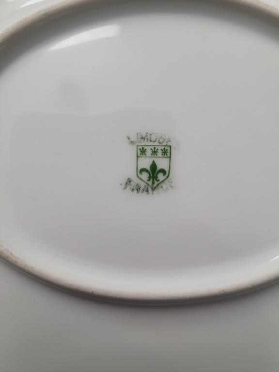 Limoges School,17th Century | Limoges Floral Oval Serving Platter ...