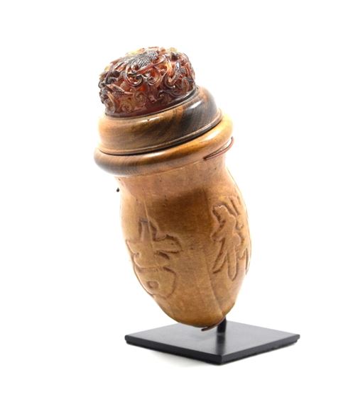 Large | Chinese Tortoise Shell Gourd Cricket Cage | MutualArt