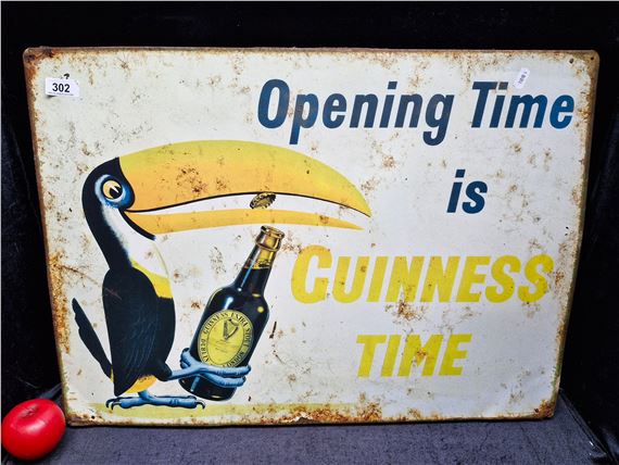 Unknown | A large heavy metal advertising sign for Guinness. Features ...