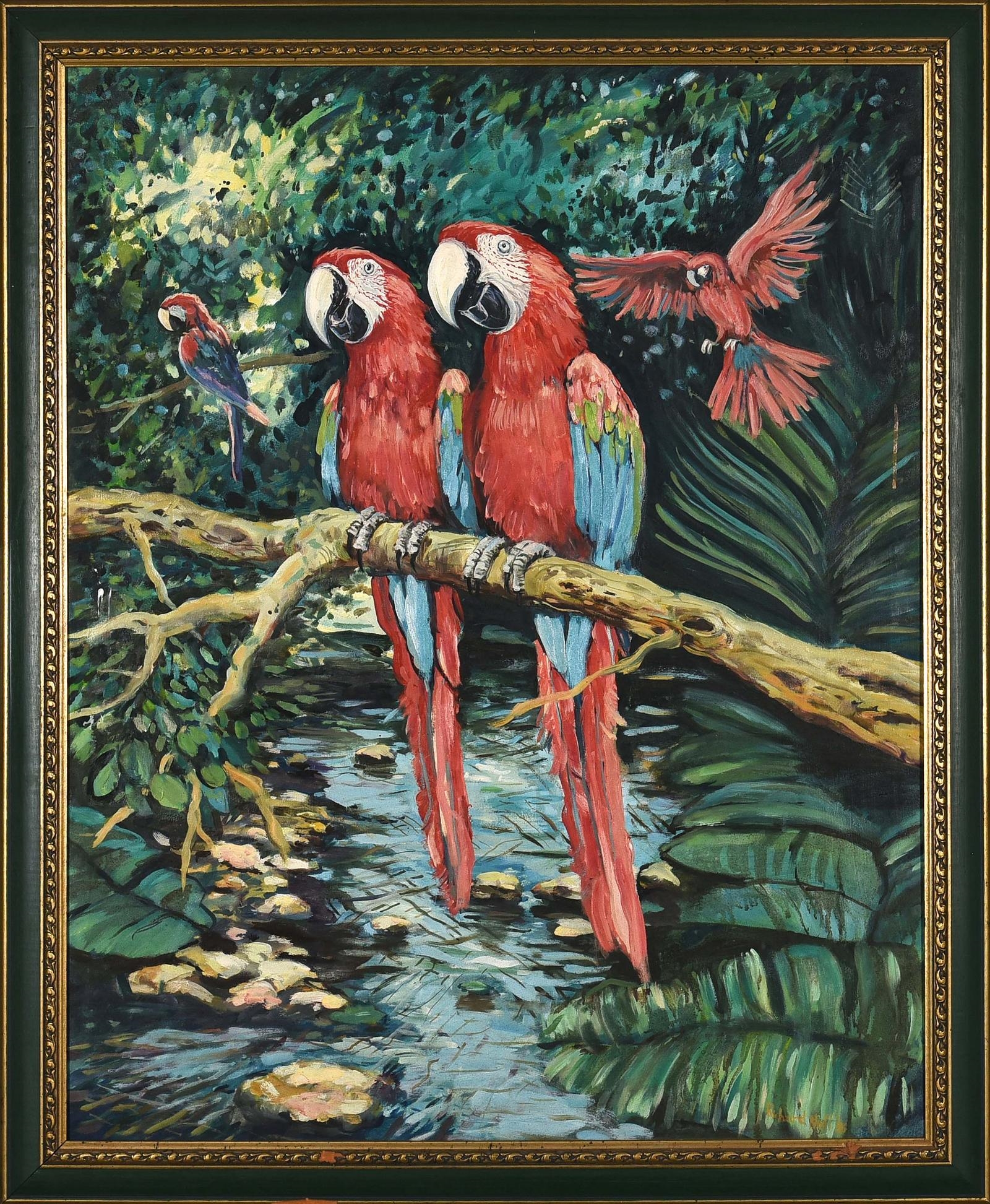 Richard Nell | Scarlet Macaws (1996) | MutualArt