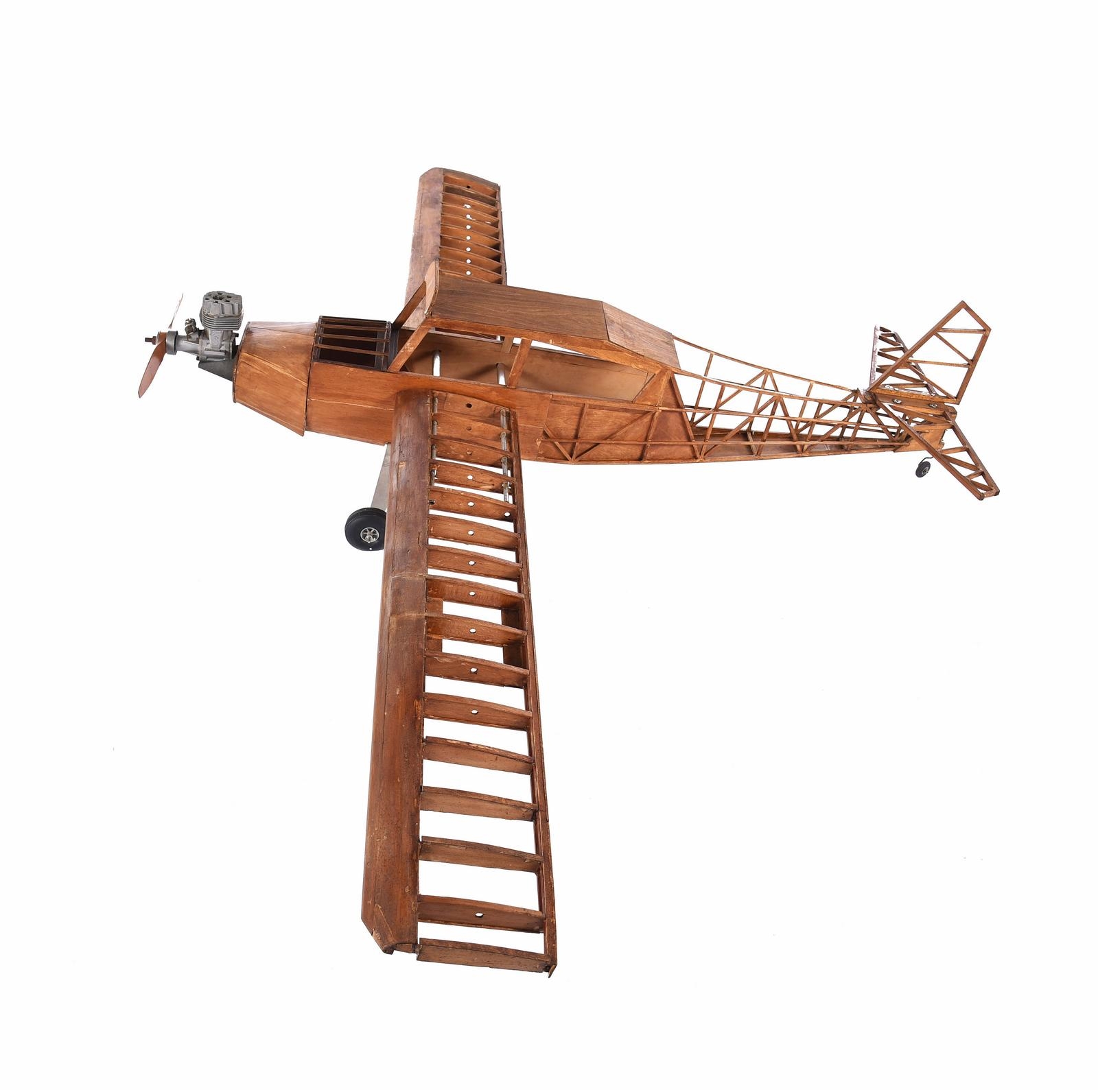 Front | Frame of a pine model aircraft | MutualArt