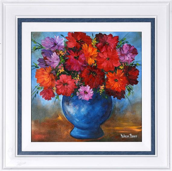 Helen Kapp | Still Life with Flowers in a Blue Vas | MutualArt