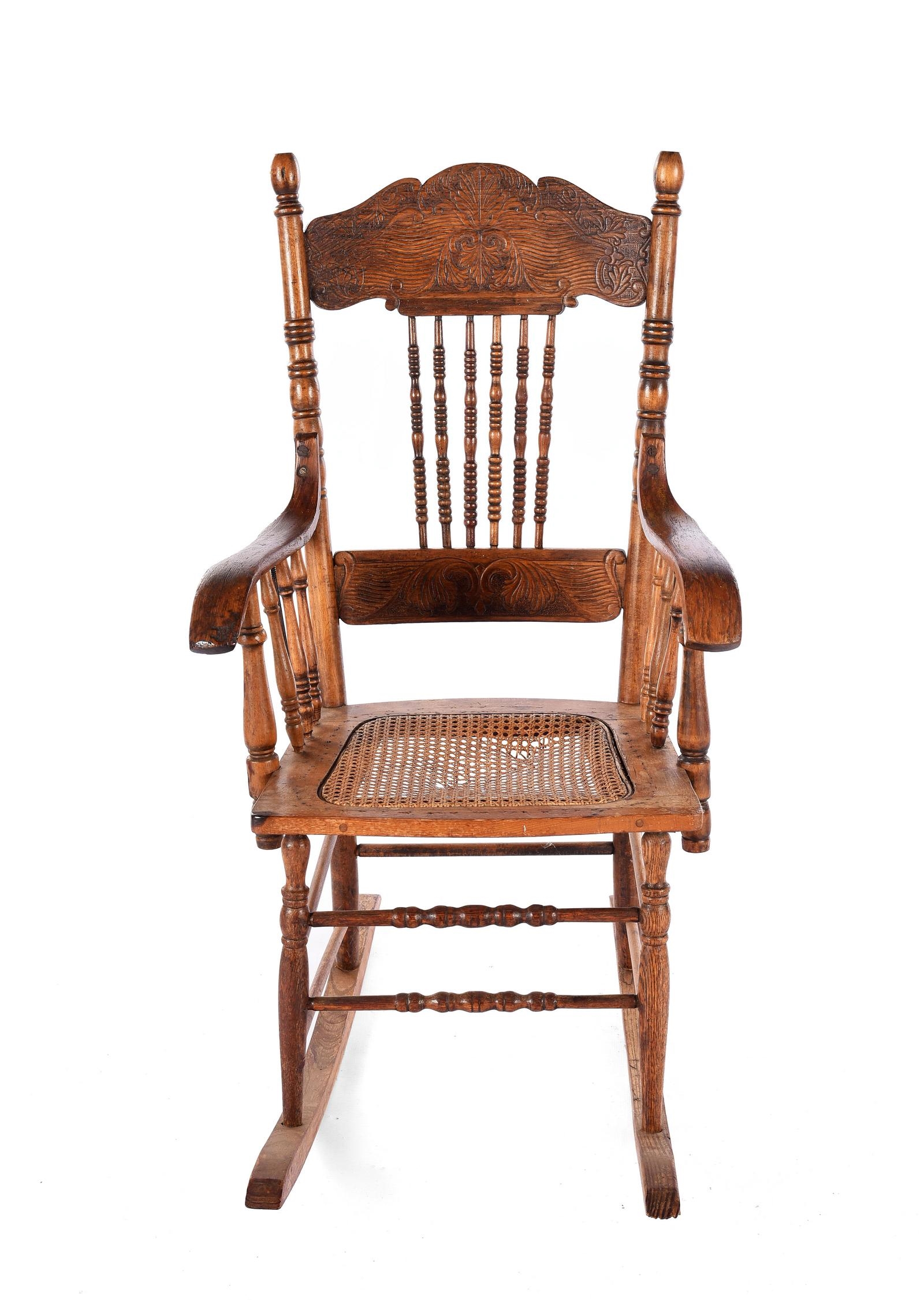 Above | American colonial pressback rocking chair | MutualArt