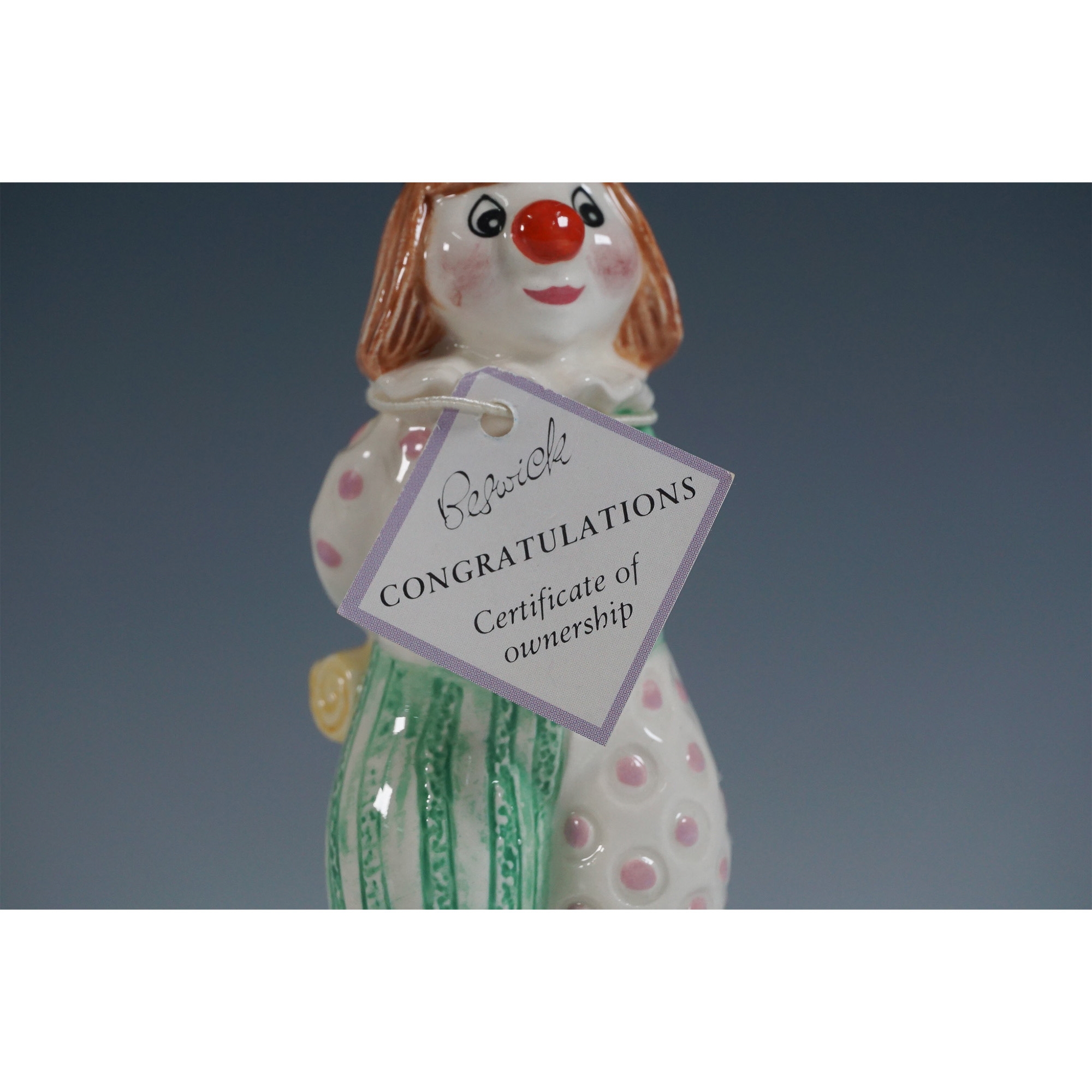 White | Beswick Congratulations Clown Figurine | MutualArt