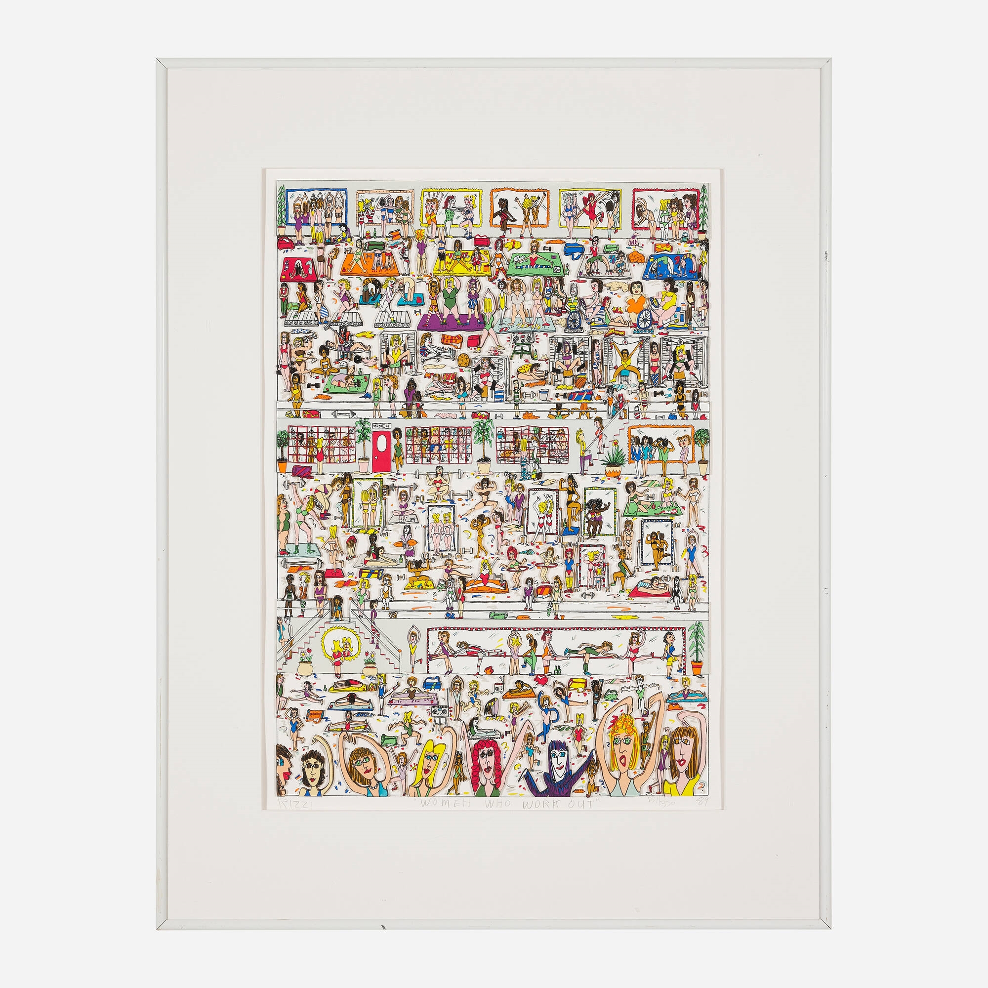 James Rizzi | Women Who Work Out (1989) | MutualArt