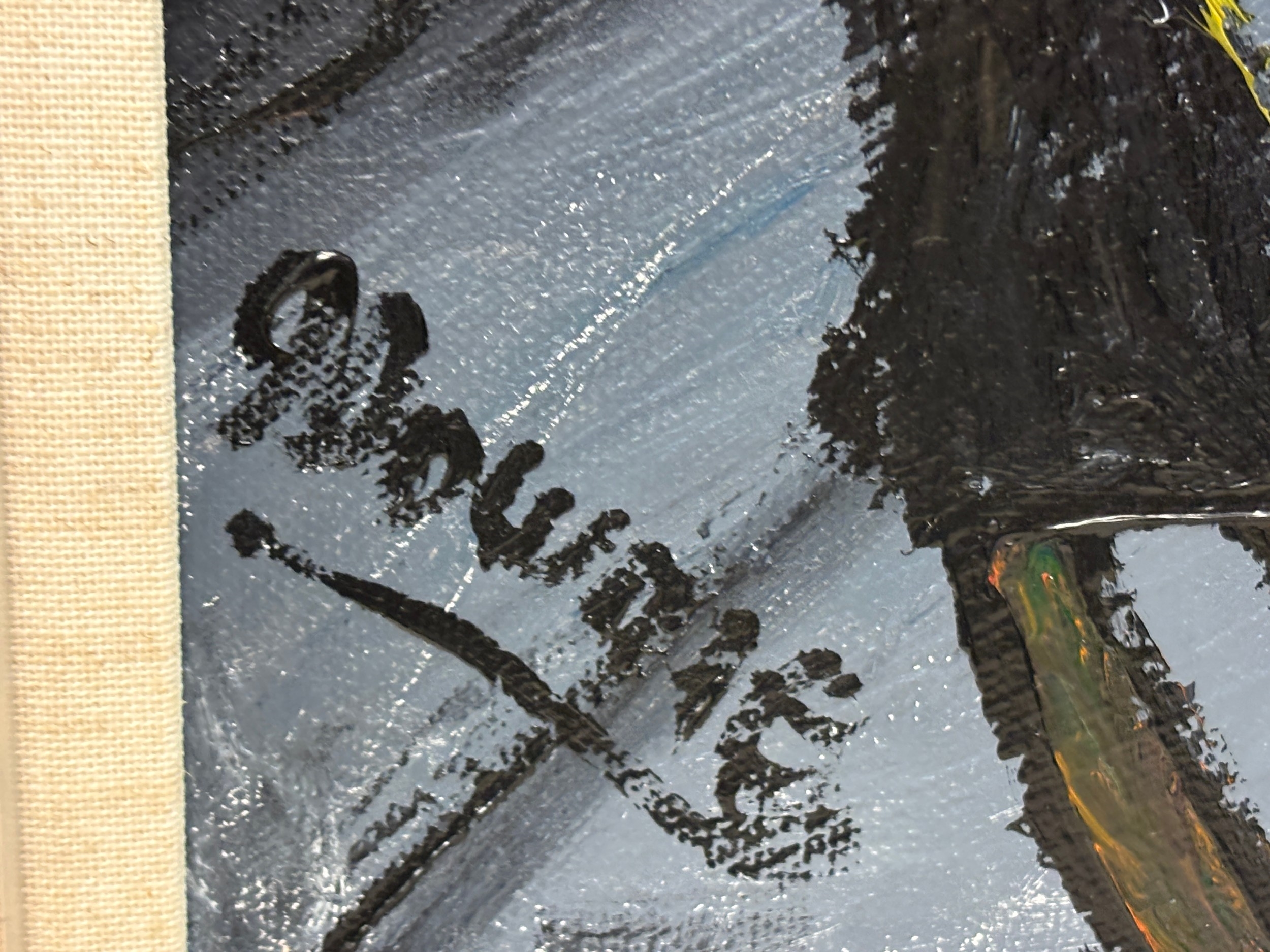 James Downie | 20TH CENTURY OIL ON CANVAS FIGURES IN A NIGHT STREET ...