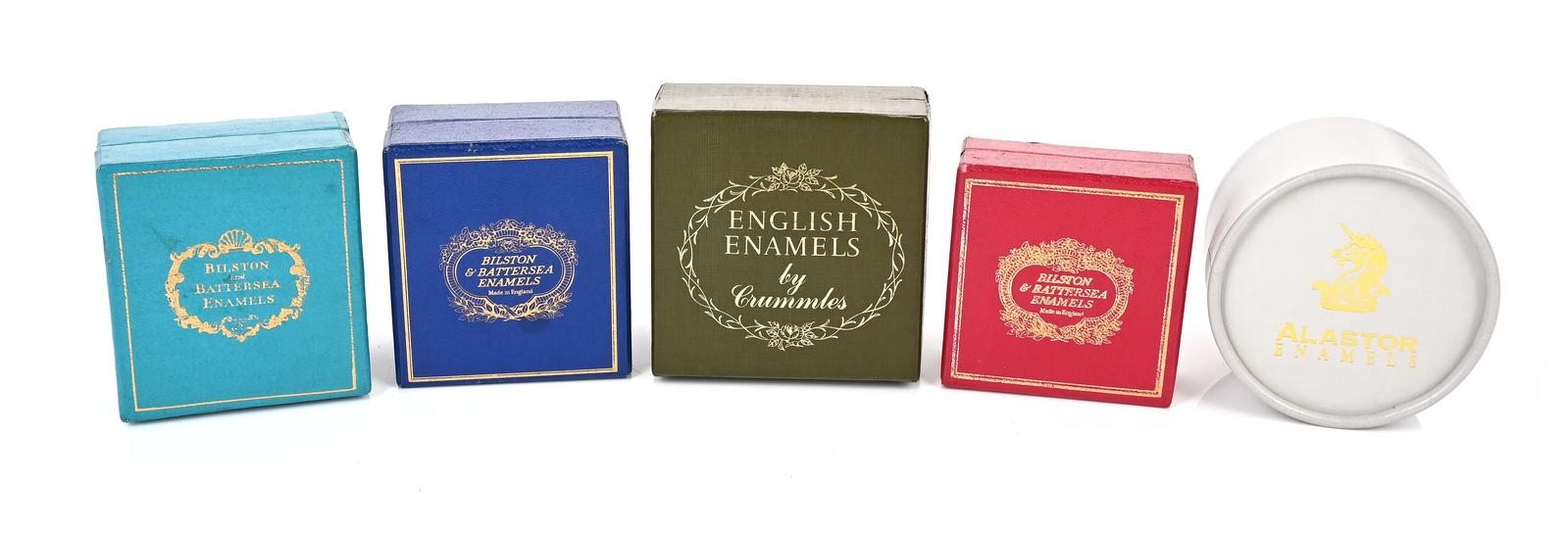 Thomas Goode | Collection of five enamel trinket boxes, c. 1980s (Circa ...