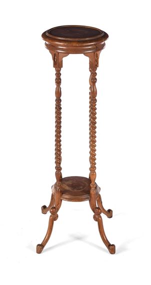 Above | Teak two tier pedestal | MutualArt