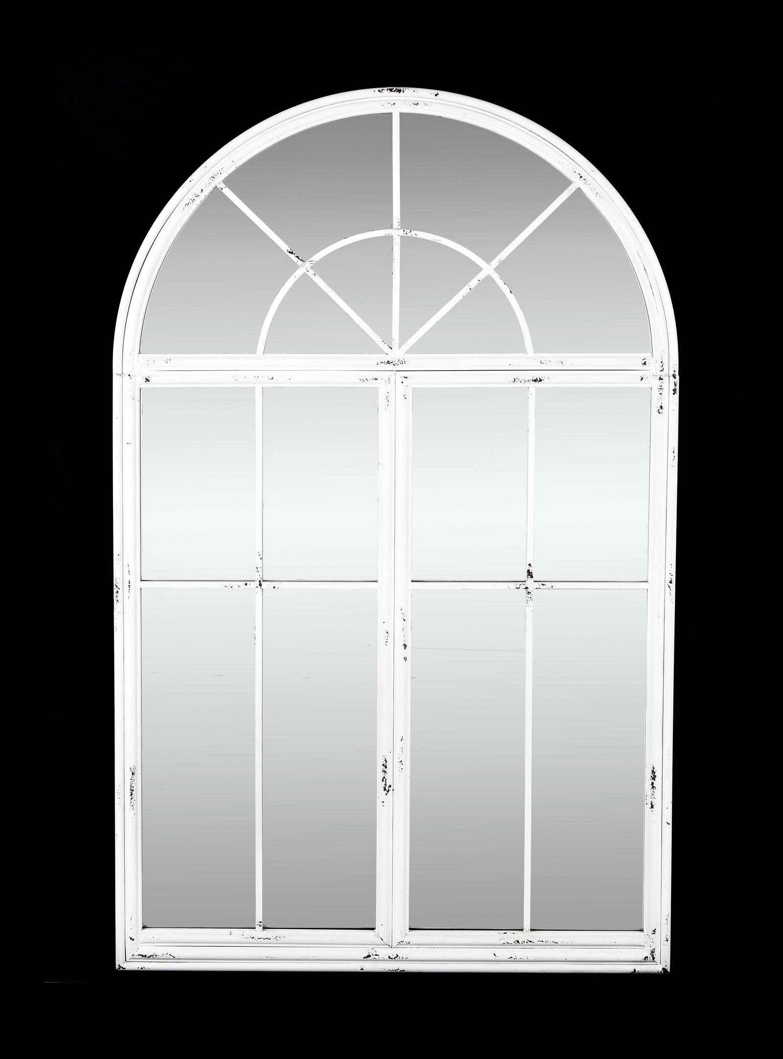 White | Arched rectangular mirror, in window form | MutualArt