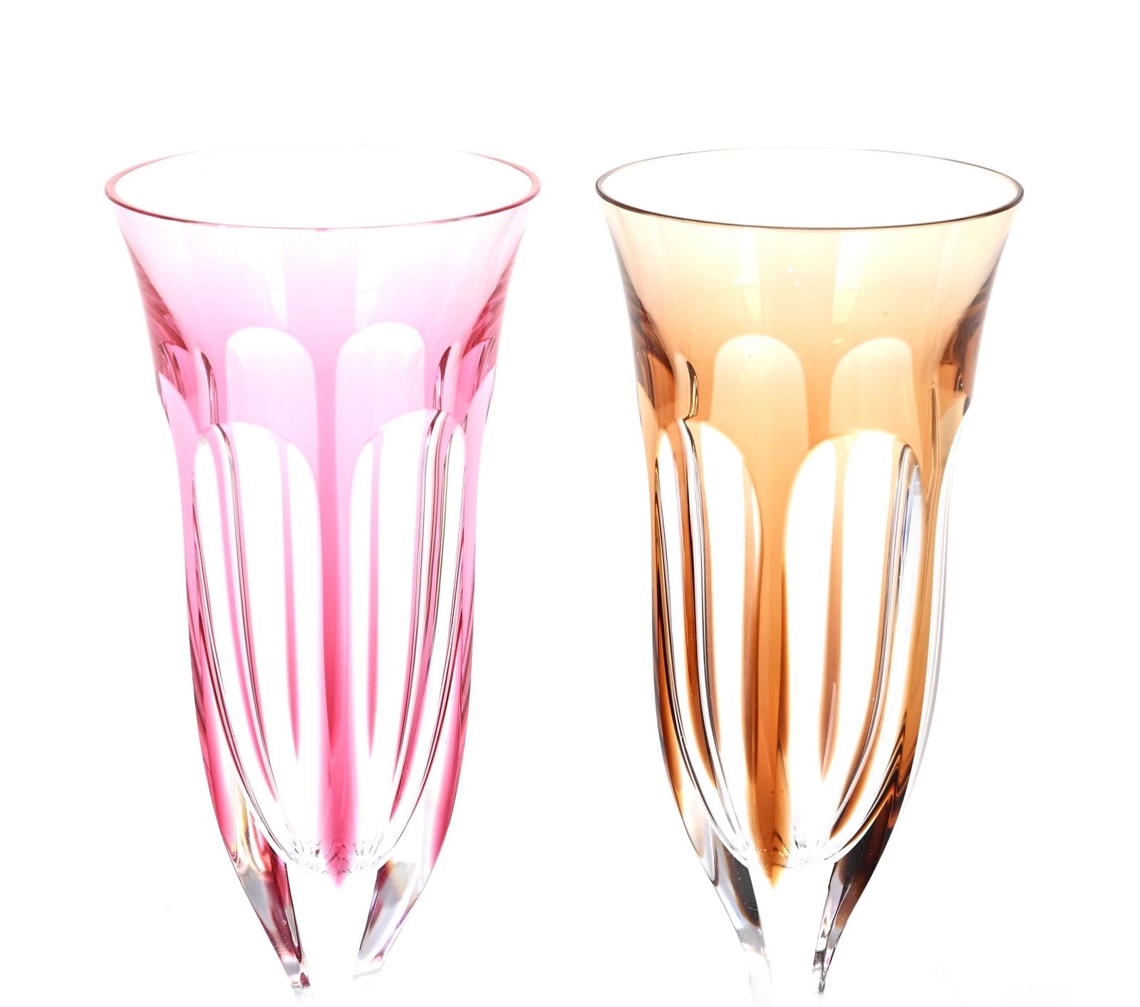 Heinrich Hussmann | Set of six Moser Crystal 'Lady Hamilton' harlequin ...
