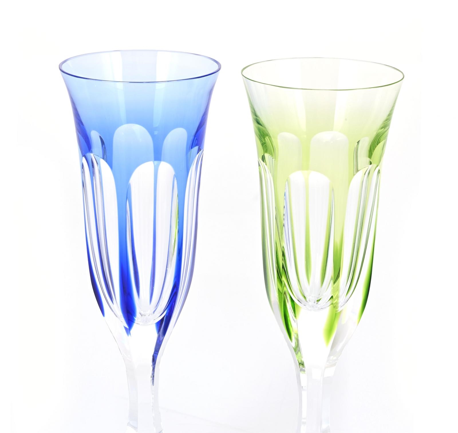 Heinrich Hussmann | Set of six Moser Crystal 'Lady Hamilton' harlequin ...