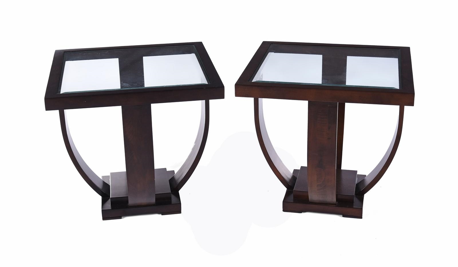 Above | Pair of Art Deco mahogany side tables | MutualArt