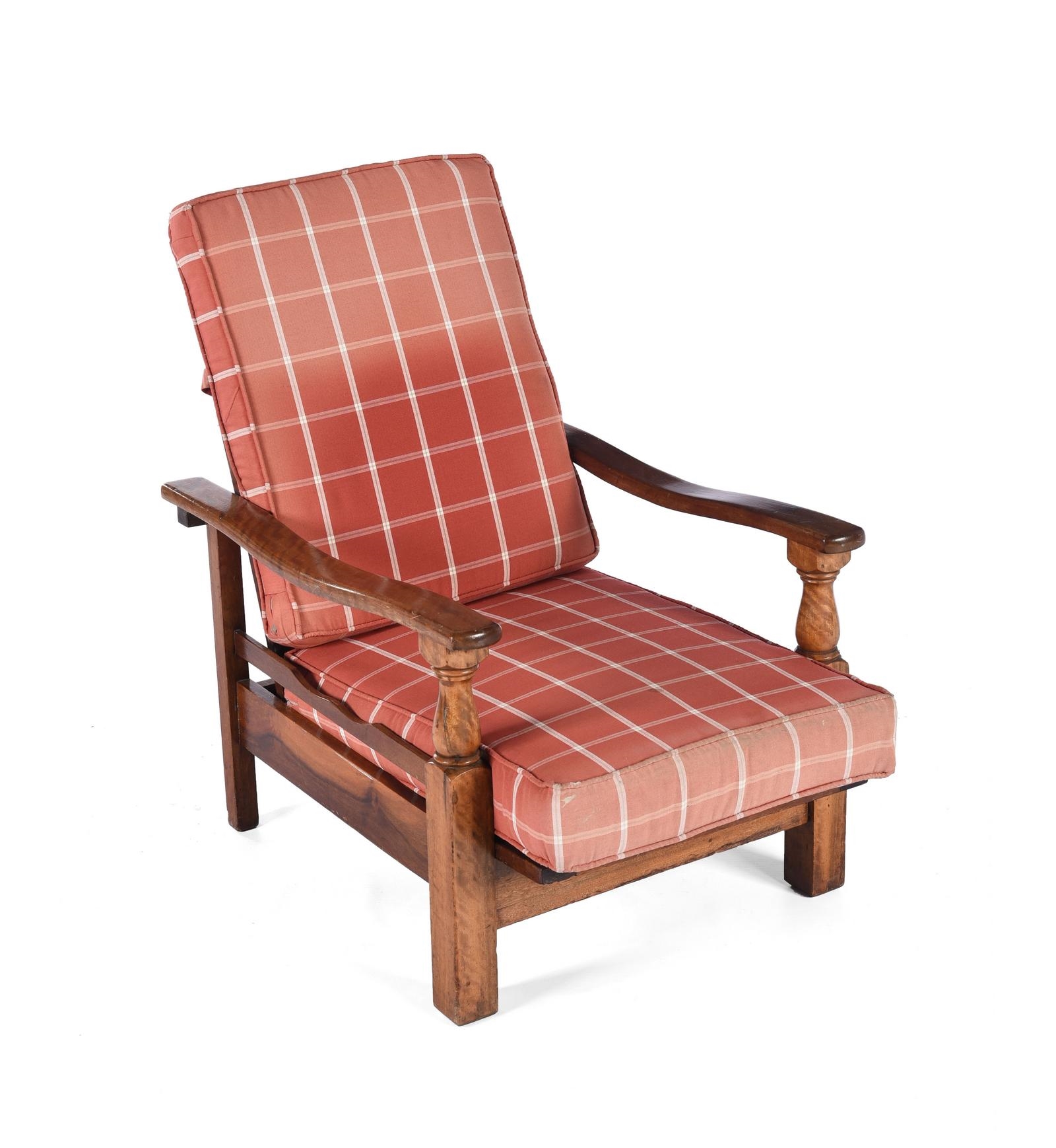 Maurice de Bevere | Reclining imbuia Morris style chair | MutualArt