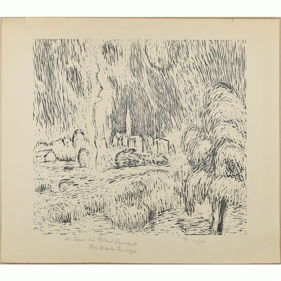 Wilhelm Rudolph | Holzschnitt auf leichtem Karton (1920) | MutualArt