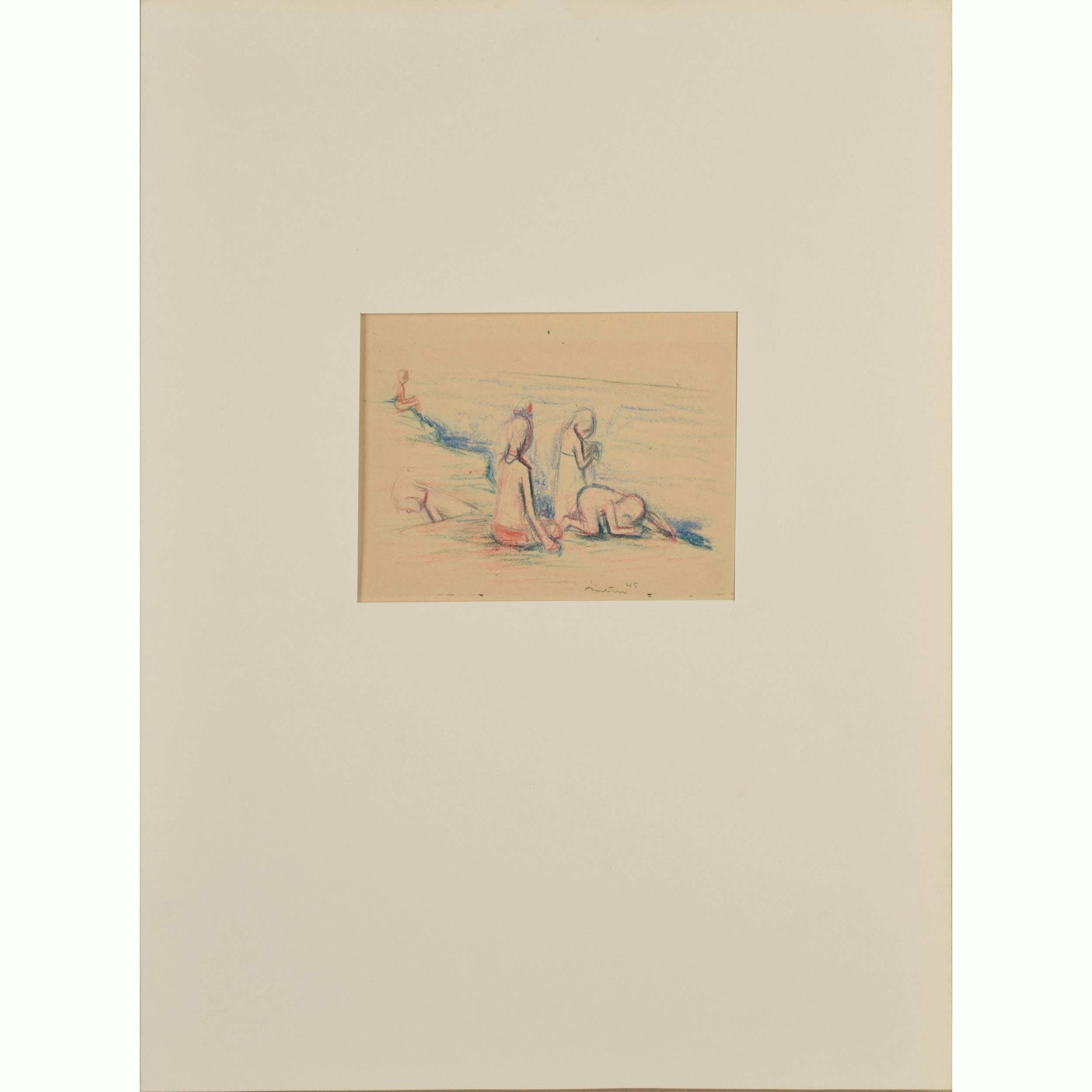 Hans Theo Richter | KINDER AM STRAND (1945) (1945) | MutualArt