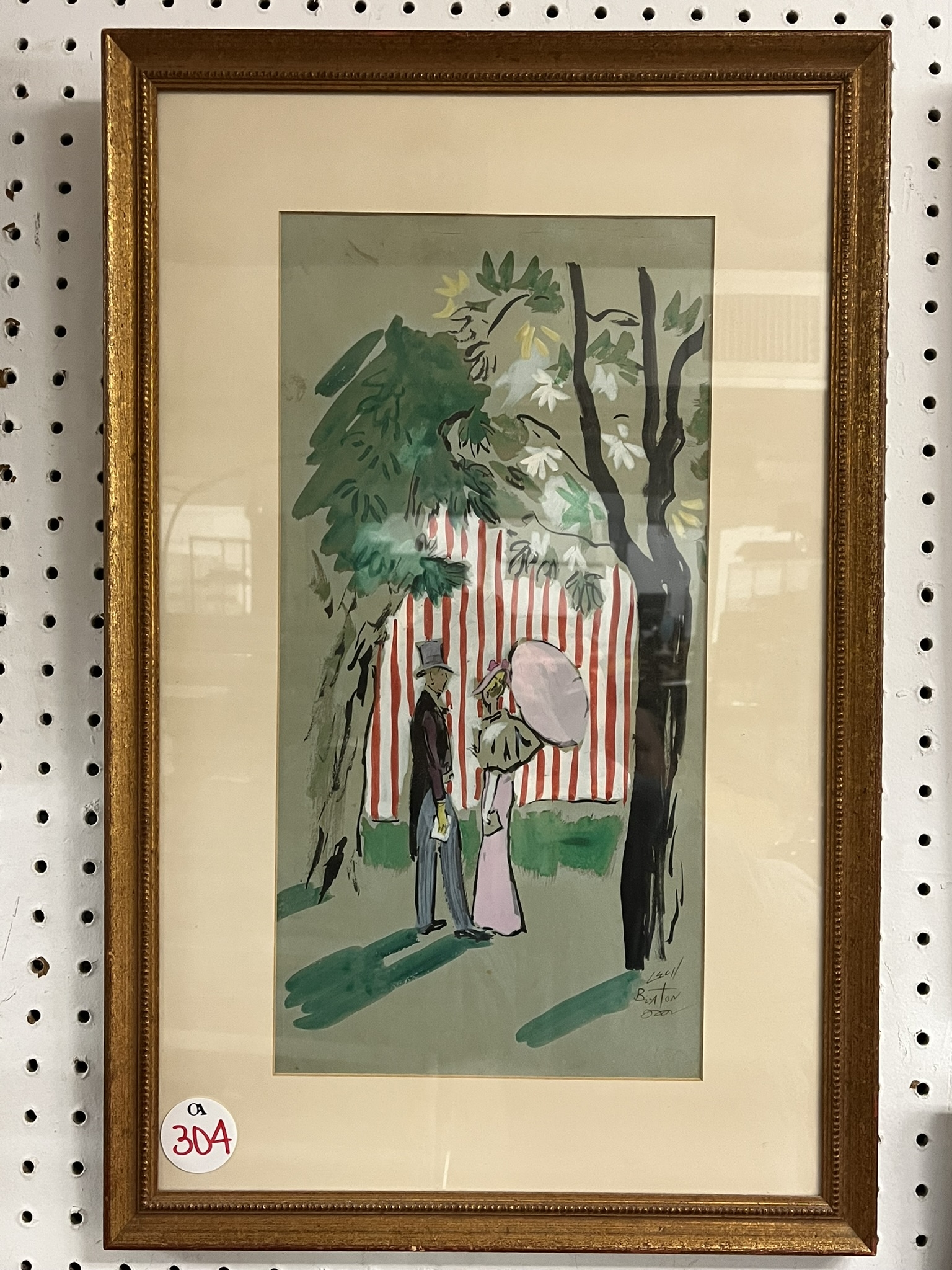 Cecil Beaton | Couple taking a stroll; artist signed bottom right ...