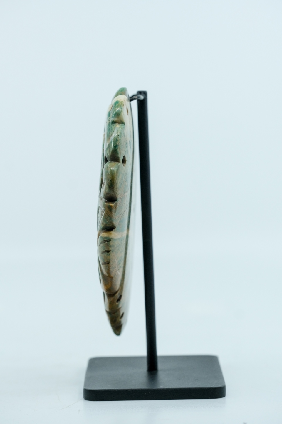 Large | PRE-COLUMBIAN MAYAN LORD JADE PECTORAL PENDANT | MutualArt