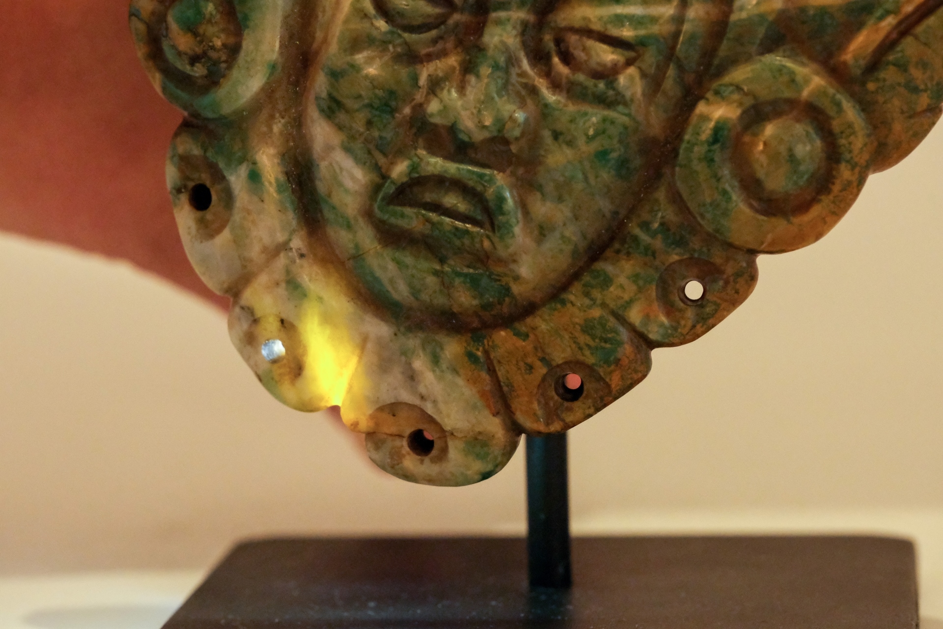 Large | PRE-COLUMBIAN MAYAN LORD JADE PECTORAL PENDANT | MutualArt