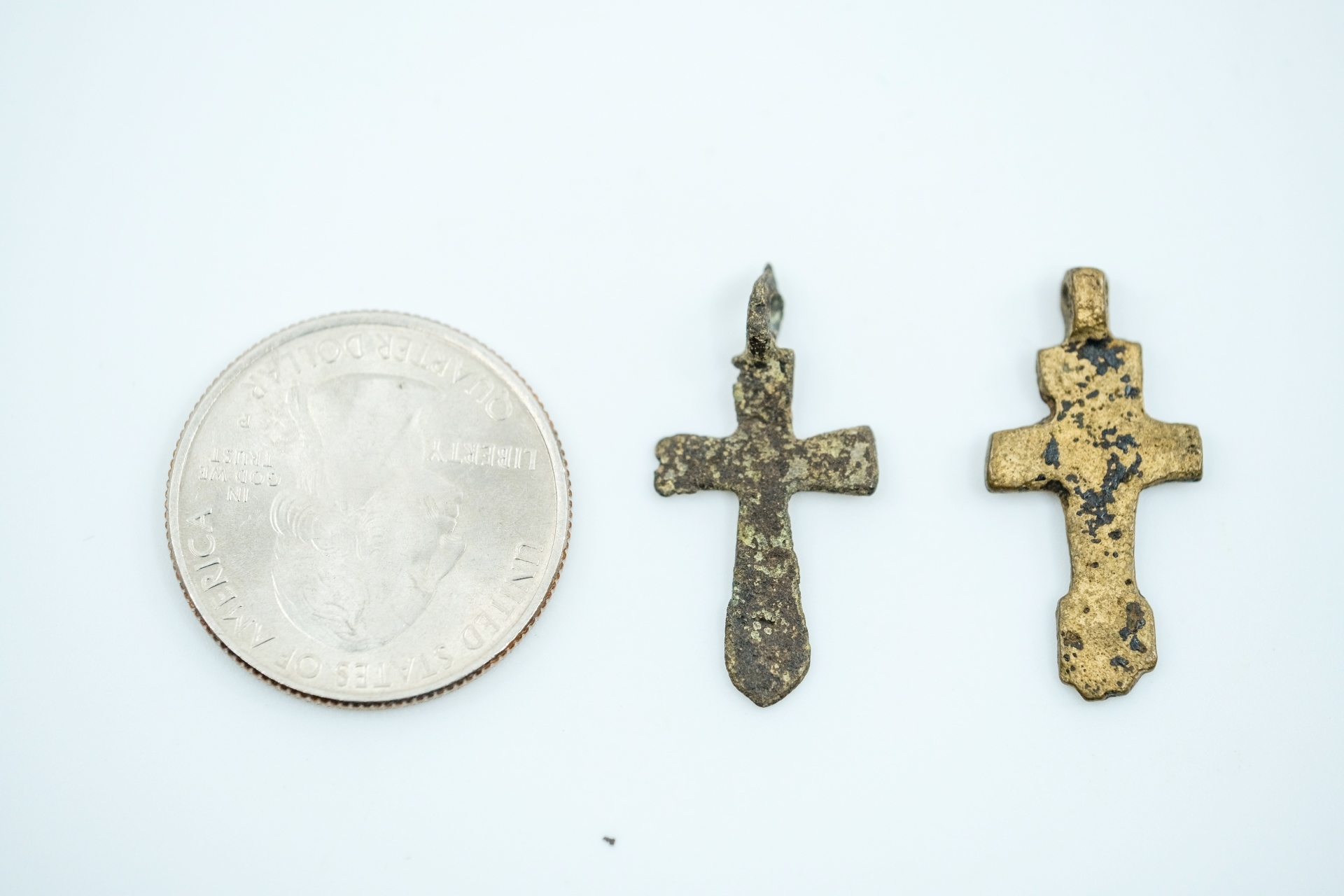 Roman School, 17th Century | ROMAN GOLD GILDED BYZANTINE CROSS PENDANTS ...