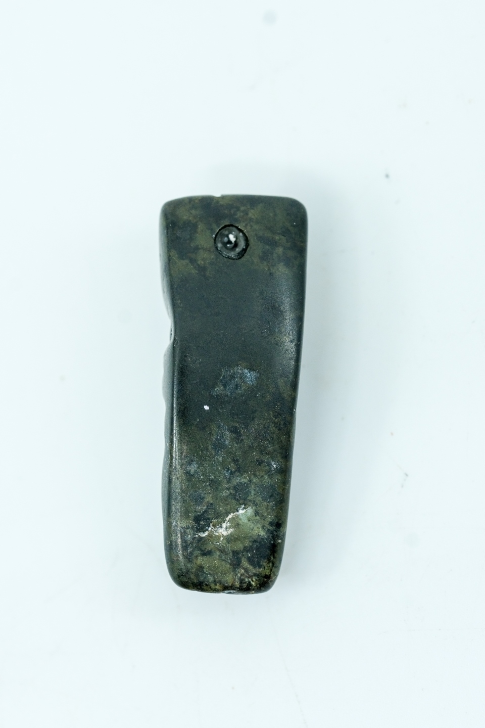 Costa | PRE-COLUMBIAN CARVED JADE FACE BEAD PENDANT | MutualArt